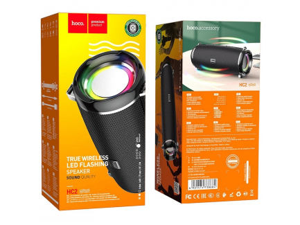 Boxa Portabila Bluetooth HOCO HC2, 2 x 5W, TWS, RGB, Neagra