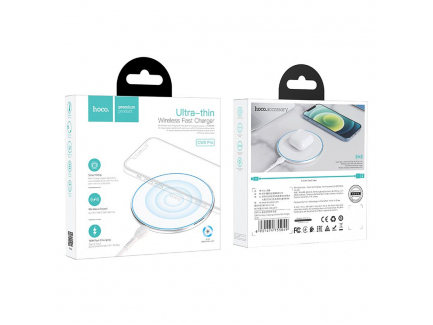 Incarcator Retea Wireless HOCO CW6 Pro, 15W, 1.67A, Alb