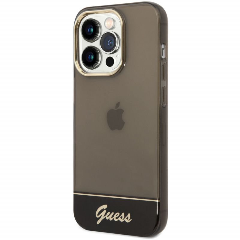 Husa Plastic - TPU Guess Camera Outline Translucent pentru Apple iPhone ...
