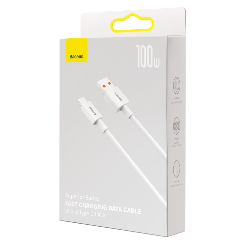 Cablu Date si Incarcare USB-A - USB-C Baseus Superior Series, 100W, 1m ...
