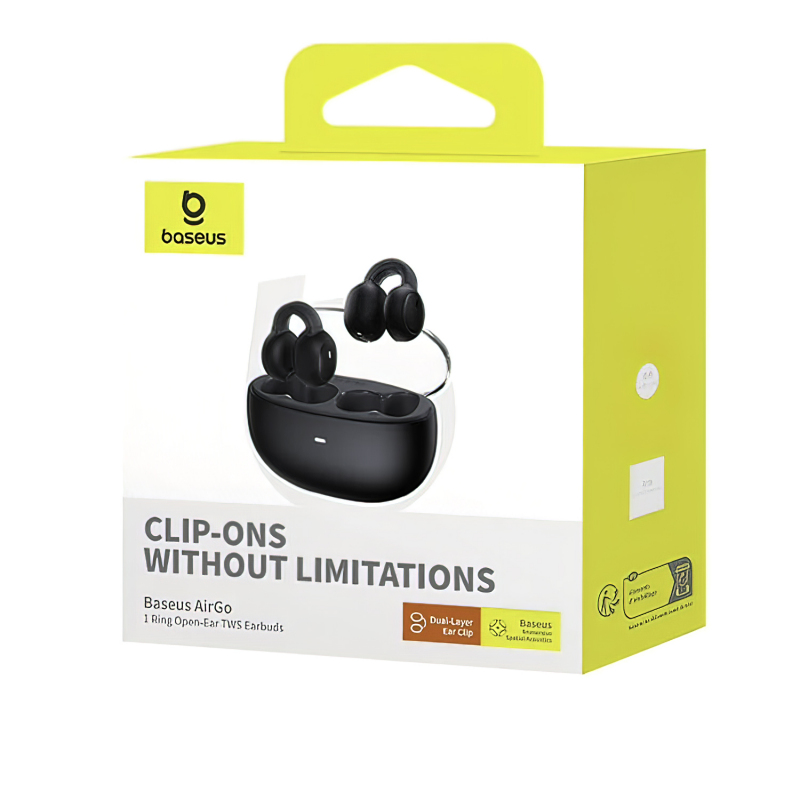 Handsfree Bluetooth Baseus AirGo 1 Ring, TWS, Negru A00069201113-00