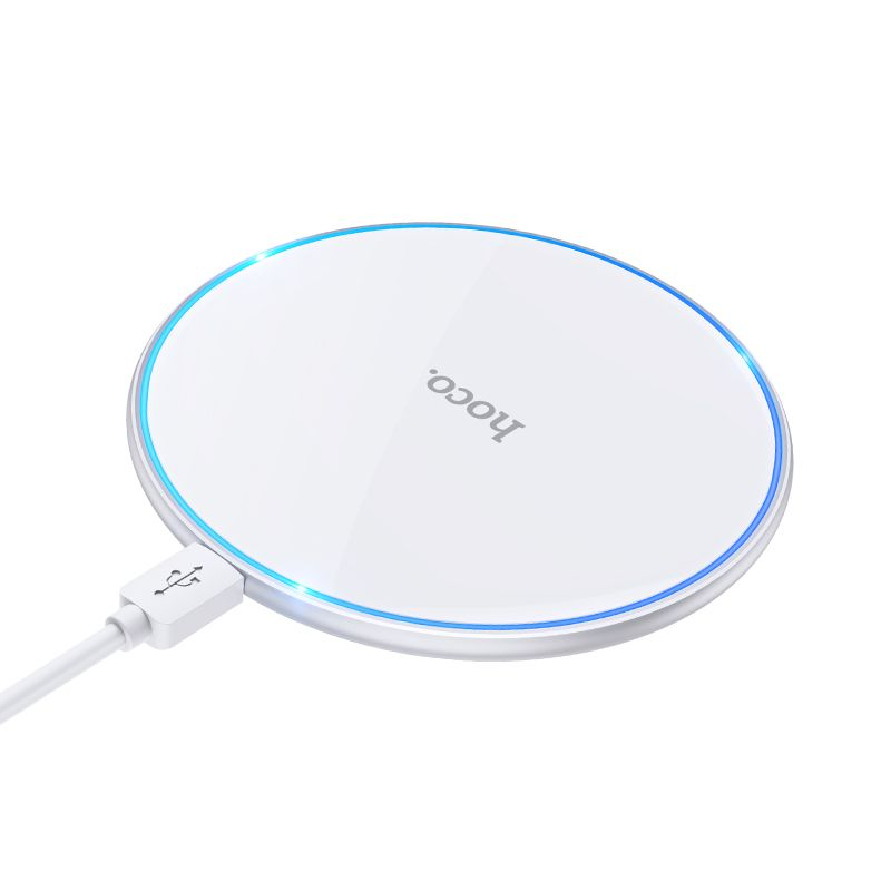 Incarcator Retea Wireless HOCO CW6 Pro, 15W, 1.67A, Alb