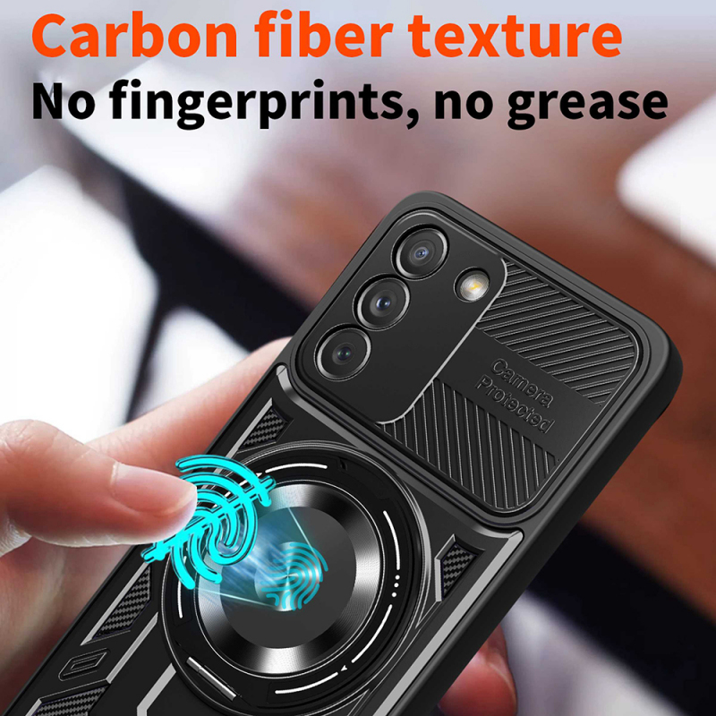 Husa pentru Samsung Galaxy S21 FE 5G G990, Techsuit, RuggedCam, Neagra