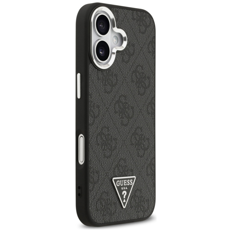 Husa MagSafe pentru Apple iPhone 17, Guess, 4G Triangle Logo, Neagra ...