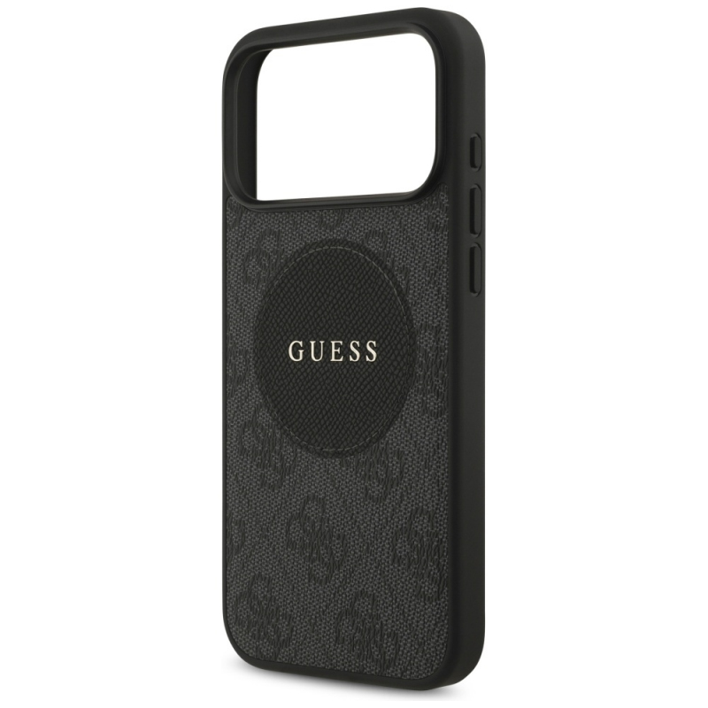 Husa MagSafe pentru Apple iPhone 17 Pro, Guess, 4G Circle Classic Logo ...