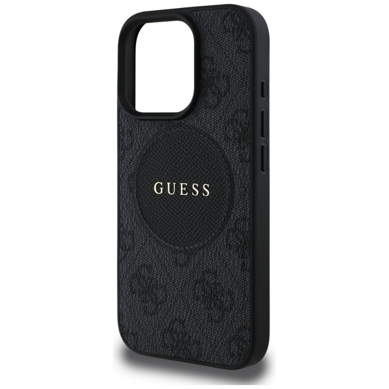 Husa MagSafe pentru Apple iPhone 16 Pro, Guess, 4G Circle Classic Logo ...